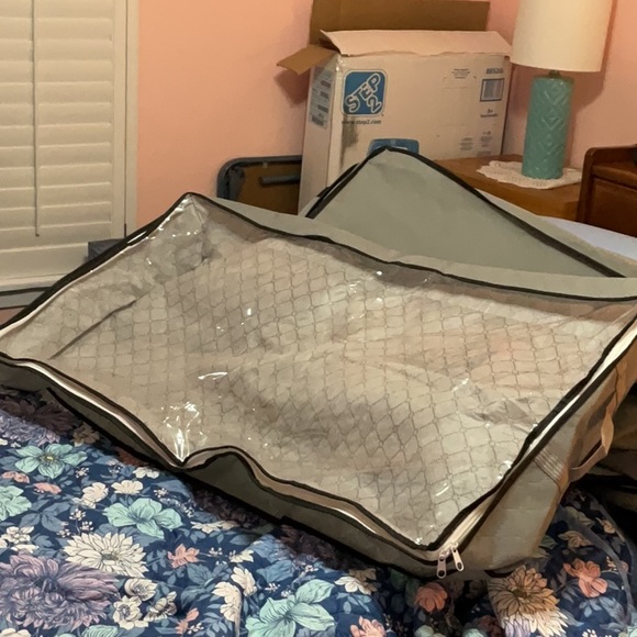 Storage & Organization | Gray And Black Storage Bag With Clear Window ...